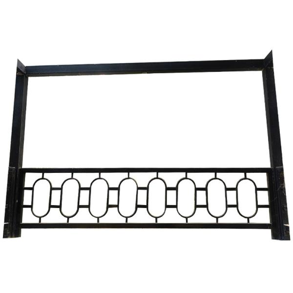 Quality Matte Black Forged Iron Guardrail Fences residential Wrought Stair Handrail for sale