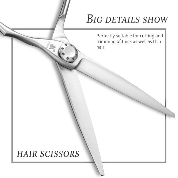 Quality Silver Special Hairdressing Scissors Japanese 440C Steel Engraving Handle for sale