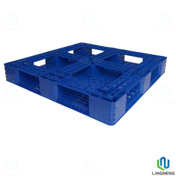 Quality Single Face Industrial Plastic Pallet 4 Way Entry 1100*1100*150mm for sale