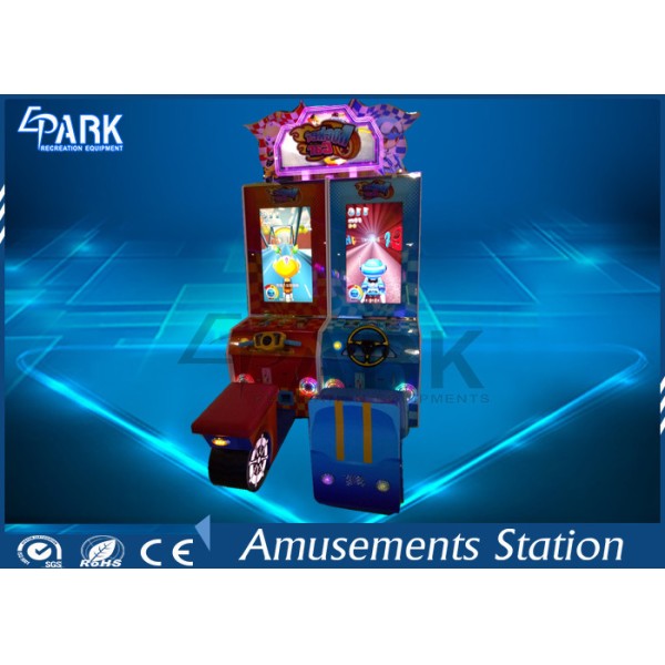 Quality Attractive Cartoon Design Racing Game Machine With Metal firm structure for sale