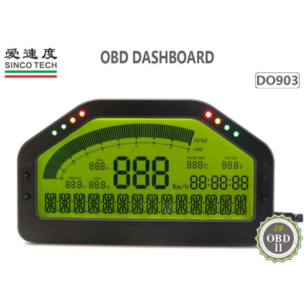 Quality 6.5 Inch OBD2 Race Car Dashboard LCD Digital Race Dash Display DO903 for sale