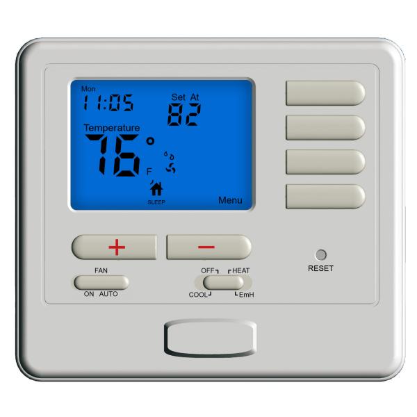 Quality Programmable 2 Heat 1 Cool Gas Heater Thermostat For Heat Pump for sale