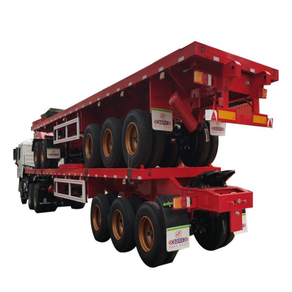 Quality 15 Workdays Production Time Triaxles Flatbed Container Trailer with 12 Twist for sale