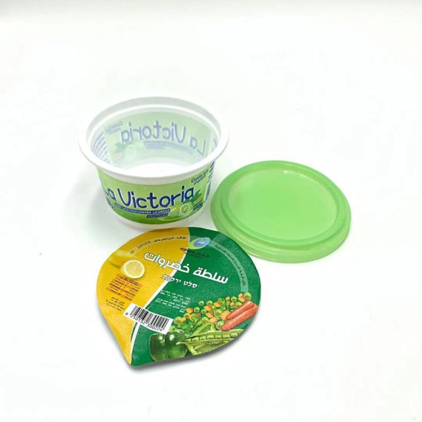 Quality 500ml PP plastic cup with lid and aluminum foil cover for sale
