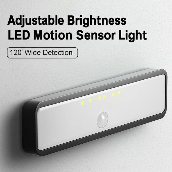 Quality Adjustable Brightness Wireless Rechargeable LED Motion Sensor Light 120° Wide for sale