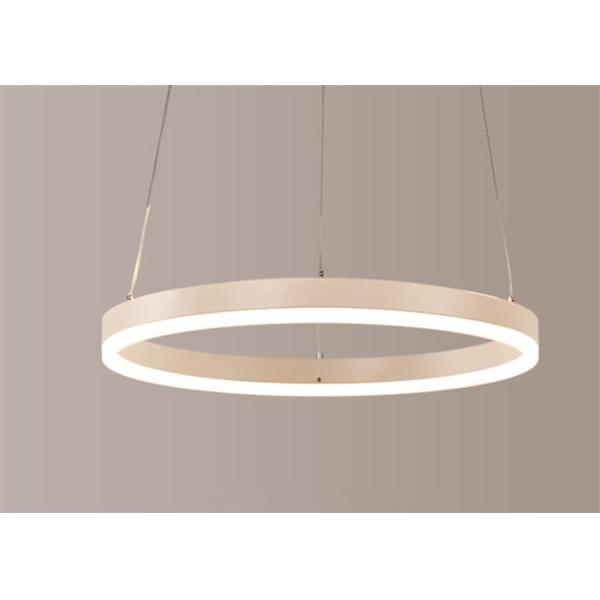 Quality Lighting Area 25m2 Acrylic Aluminum Modern Circular Ring Chandelier for sale