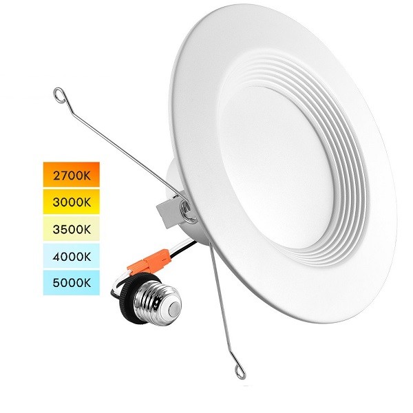 Quality Baffle Trim 6 Inch LED Flush Mount Light , 14W 5cct Slim Flush Mount Light for sale