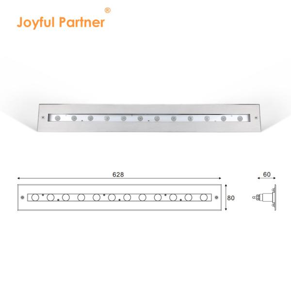 Quality Underwater Linear Light Rectangle Shape With Asymmetrical Beam IP68 SS316L for sale