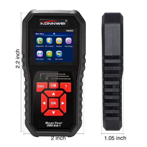 Quality Colorful Screen Auto Diagnostic Fault Code Reader Tool KW850 OBD2 Original Car for sale