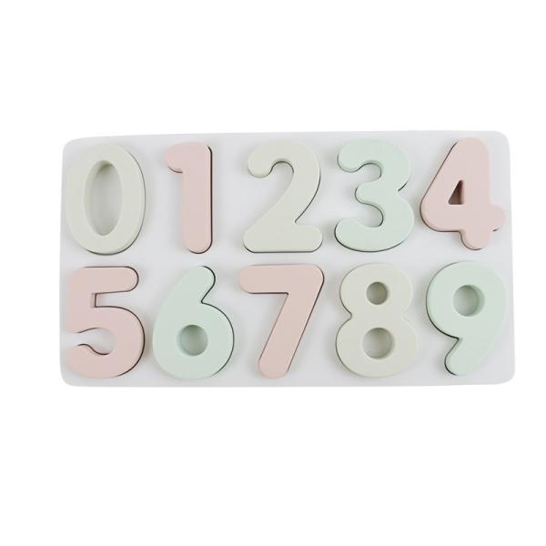 Quality Educational Training Silicone Puzzle , Arabia Number Shape Toddler Jigsaw Puzzle for sale