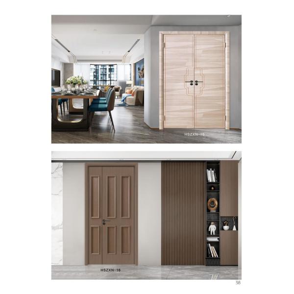 Quality Customizable Eco Friendly Solid WPC Door With Wood Grain Veneer Anti Termite for sale