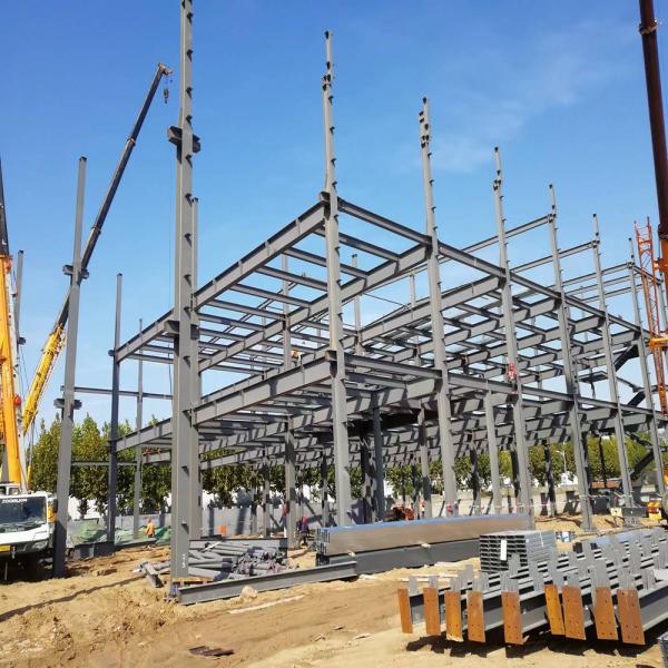 Quality Modern Steel Structure Building with Sandwich Panel Roofing for sale