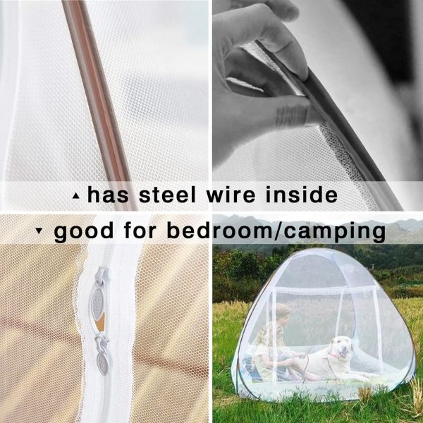 Quality Outdoor Summer Portable Double Door Bed Canopy Folded Design Mosquito Net Tent for sale