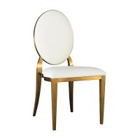 Quality Aluminum Gold Banquet Chairs White Ballroom Chairs Customized for sale