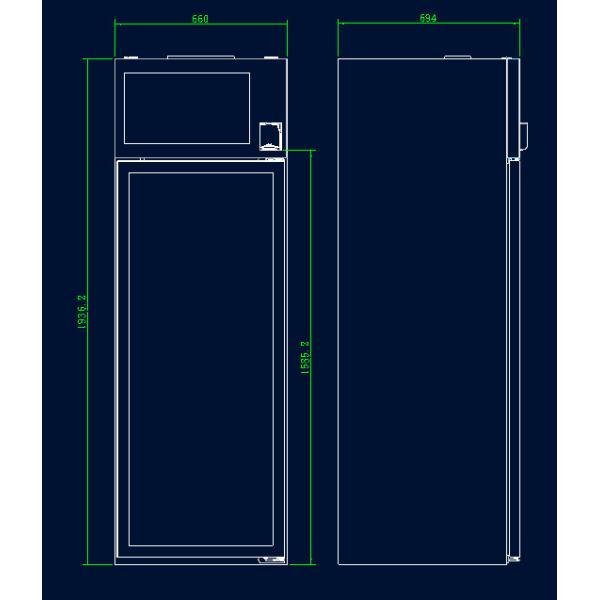Quality Smart Fridge grab and go Vending Machine With Electrical Lock card reader to for sale