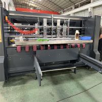 Quality Blue Automatic Gluing Machine Corrugated Box High Precision With Stitching for sale