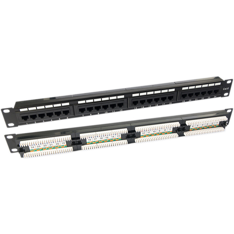 Quality 1U Blank Keystone Patch Panel Unshielded 24 Port CAT5E Patch Panel for sale