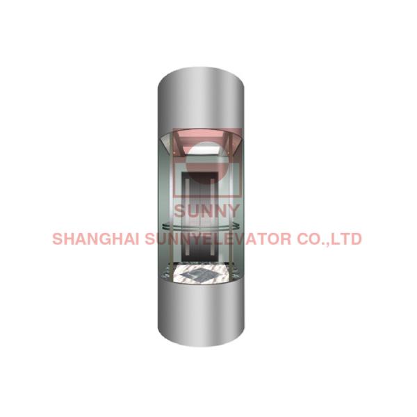 Quality 630kg Transparent Glass Elevator Building Semicircle Sightseeing Lift for sale