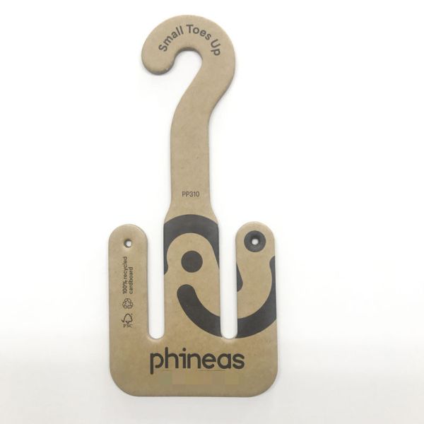 Quality 2mm 3mm Thickness Cardboard Shoes Hangers Biodegradable Paper Flip Flop Hanger for sale