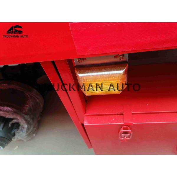 Quality Grey / Red Side Wall Semi Trailer 50 Tons Loading For 40" Container Bulk Goods for sale