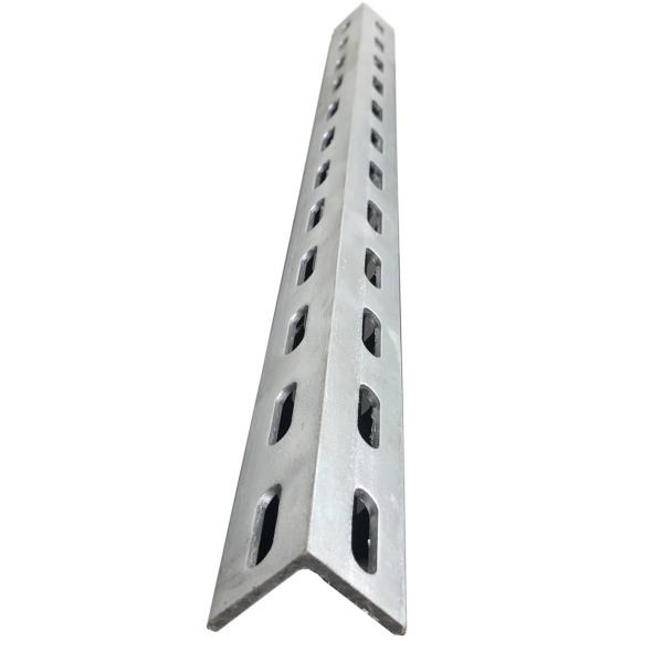 Quality Hot Dipped Galvanized Slotted L Steel Angle Bar with Holes Processing Service for sale