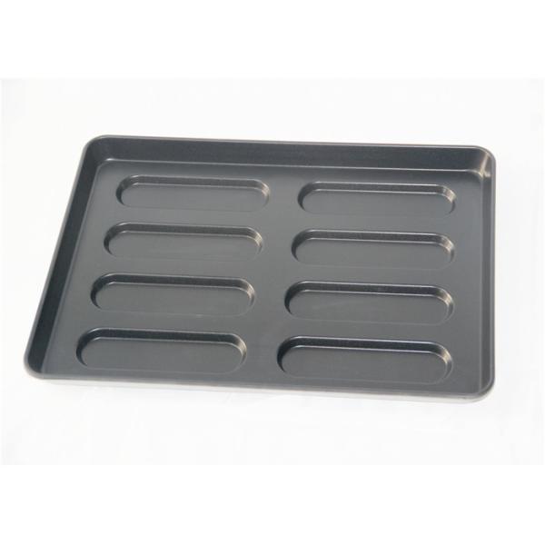 Quality Aluminum Steel 8 Cavity 530x380x40mm Hot Dog Bun Pan for sale