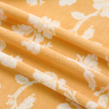 Quality Flower Pattern Printed Super Soft Fabric 280gsm Double Side Polyester for sale