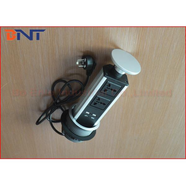 Quality IP20 Pneumatic Pop Up Counter Outlet For Conference Room / Home Furniture for sale