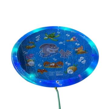 Quality LC Upgraded Shinning Outdoor Sprinkler Pad Unisex Flash Splash Pad With LED for sale