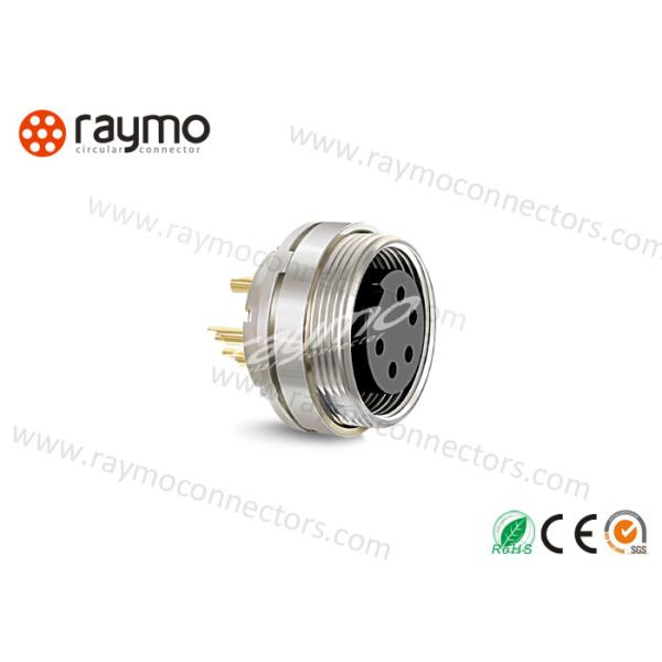 Quality Rugged Solid Threaded Electrical Connector, 5 Pin Circular Connector High for sale