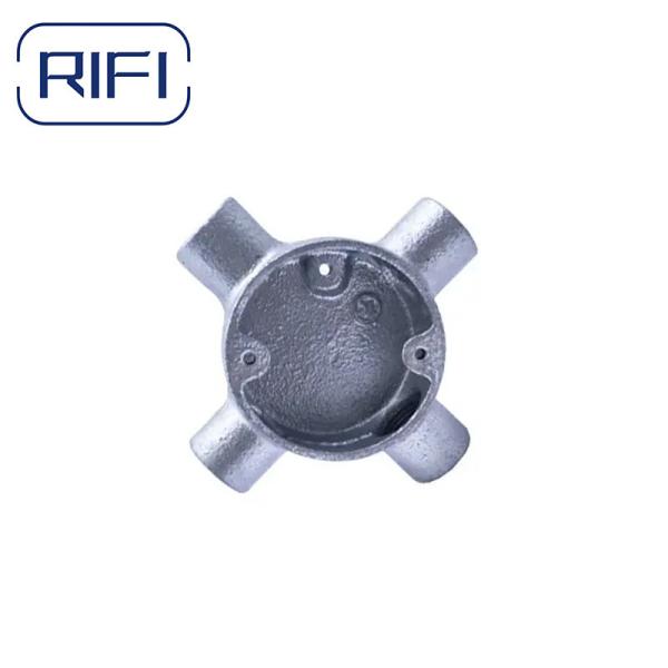 Quality GI Circular Junction Box 4 Way Malleable Iron Electrical Metal Enclosure Box for sale