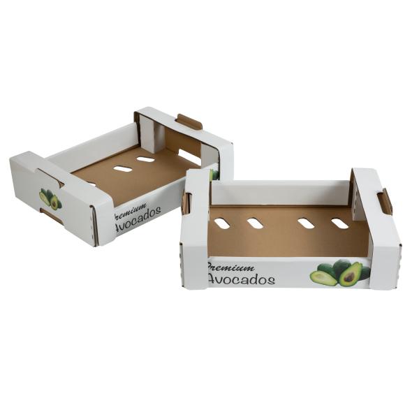 Quality Direct Custom Printing Rectangle Corrugated Box For Avocado Fruit for sale