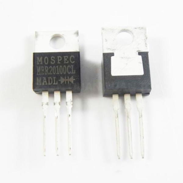 Quality Transistor MBR20100CT Transistor MBR20100 MBR20100CTL Diode Array 1 Pair Common Cathode Schottky Rectifier 100V TO-220 for sale