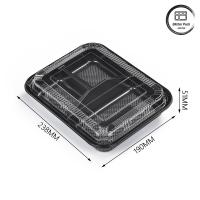 Quality Microwave Safe Disposable Plastic Food Containers 3 Compartment Clear Takeaway for sale