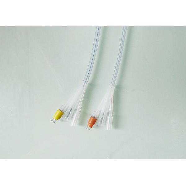 Quality 8 - 26 Fr Disposable Three Way Foley Catheter Medical Silicone Material 400mm Length for sale