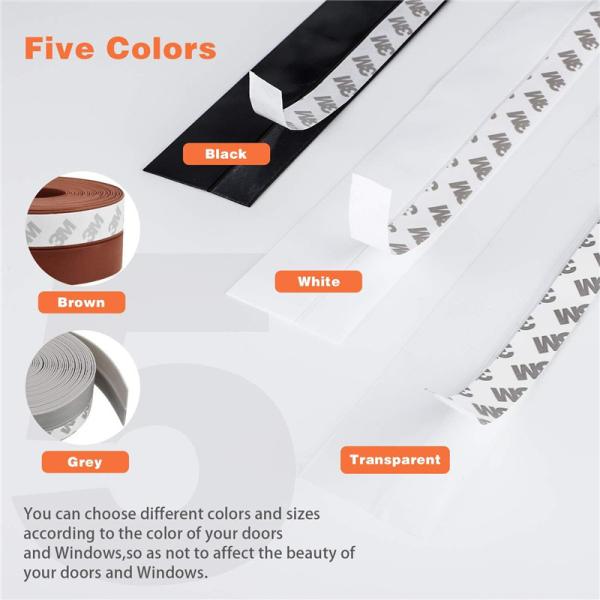 Quality Silicone TPE Self Adhesive Wearable Door Window Sealing Strips for sale