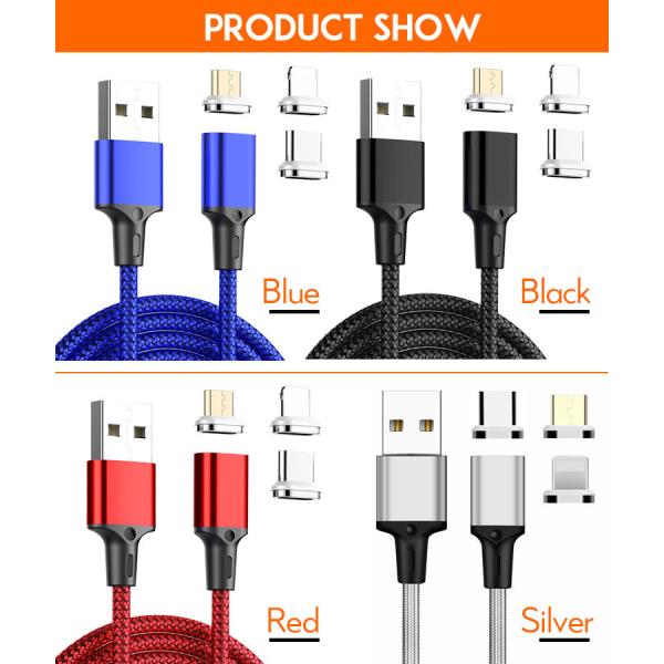 Quality Square 180 Rotation OEM Magnetic USB Charging Cable Data Sync for sale