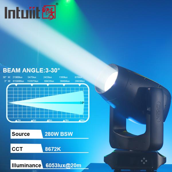 Quality IP66 Beam / Spot / Wash BSW 280w CMY LED Moving Head Beam Wash Spot Light Disco for sale