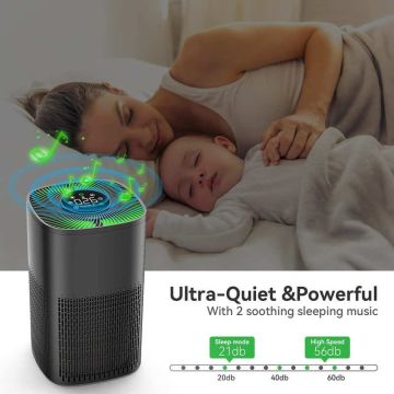 Quality Smart Air Purifier with PM2.5 Display and LED Tricolor Light for sale
