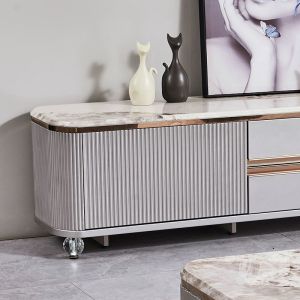 Quality Modern Design Luxury Wooden TV Stand Home Furniture Drawer Storage Marble Slate for sale