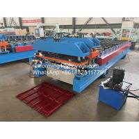 Quality Colored Steel Glazed Tile Roll Forming Machine , Durable Roll Form Machine for sale