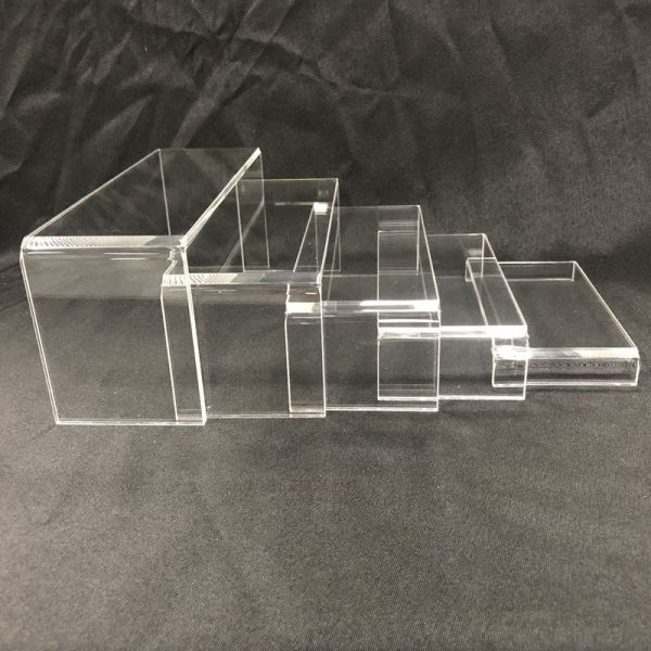 Quality Cosmetics Acrylic Riser For Counter Stand Department Store Showing Shoe Clear Display Family for sale