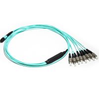 Quality MPO-8FC OM3 Fiber Optic Fanout Patch Cable – 8-Core MPO to FC Breakout for sale