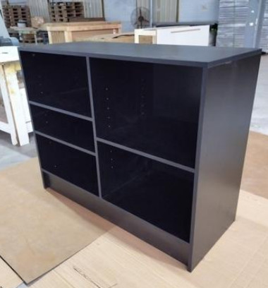 Quality 4' Wrap Counter Multifunctional Timber Display Unit Front Opening Display Case for sale