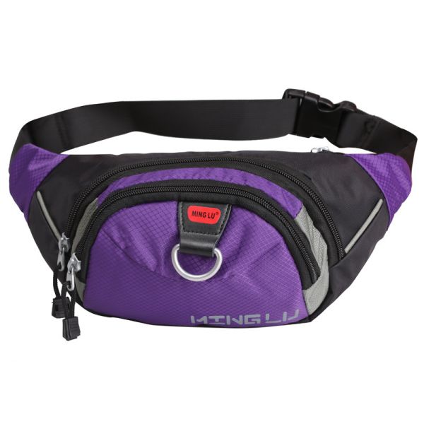 Quality MingLu Nylon Sports Waterproof Waist Bag Running Waist Pack Wear Resistance for sale