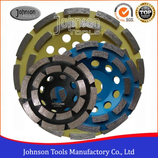 Quality Professional 105-180mm Double Row Diamond Cup Wheel Long Grinding Life for sale