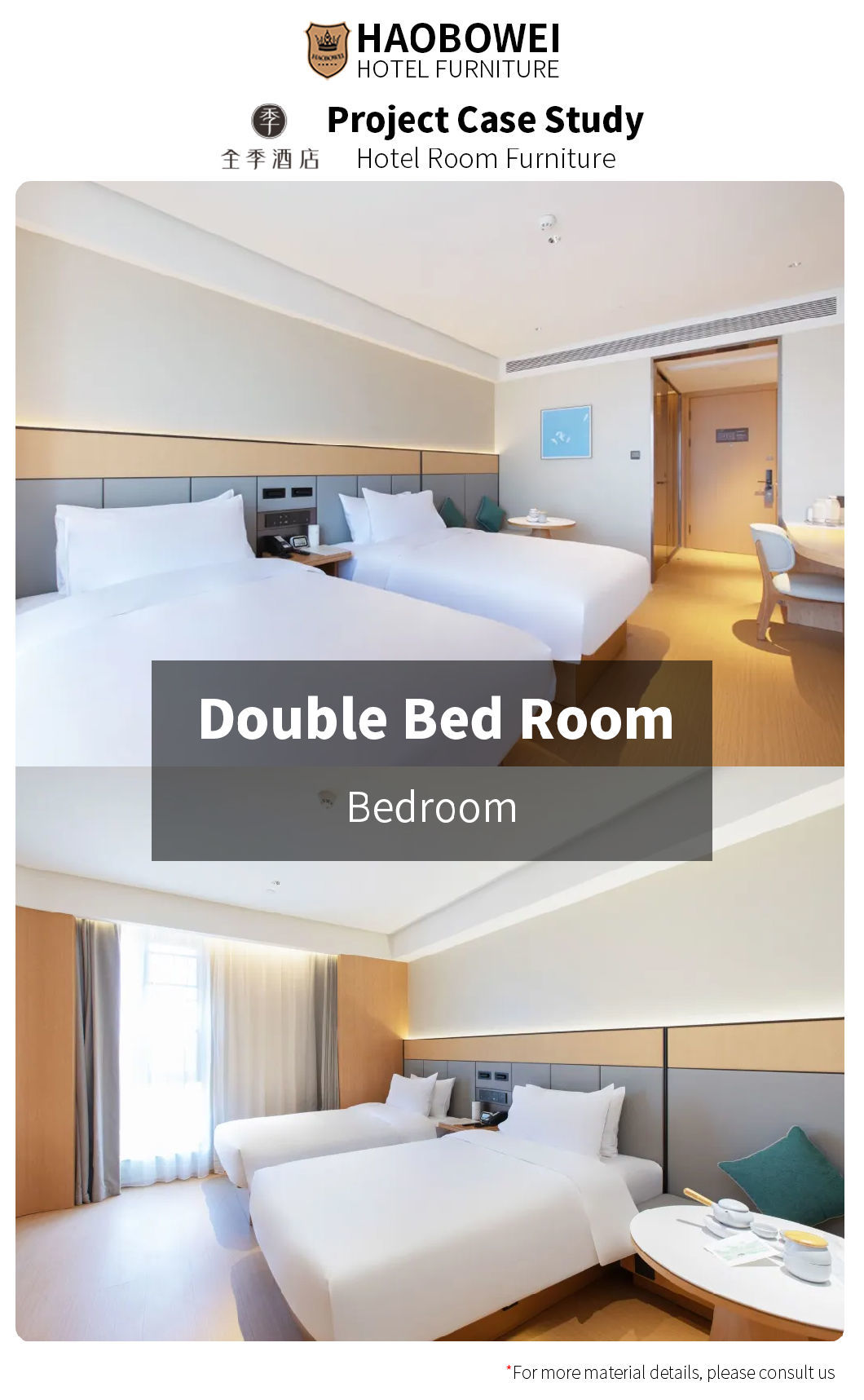 Wholesale Resort Hotel Furniture Bed Foshan China Modern Style Double Bedroom Set