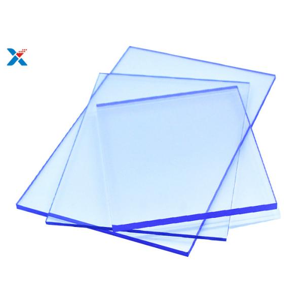 Quality Perspex Polycarbonate Roofing Sheet Transparent Blue Impact Resistance for sale