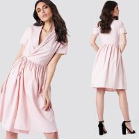 Quality 2018 New Arrivals Women Overlapped Midi Dress for sale
