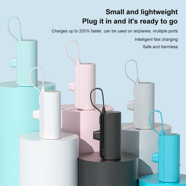 Quality Compact ABS Black Lithium Polymer Tail Plug Powerbank 5V/2.1A Charging Solution for sale